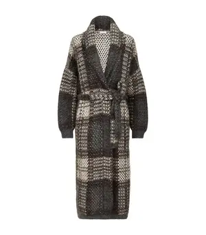 Brunello Cucinelli Tartan Longline Coat