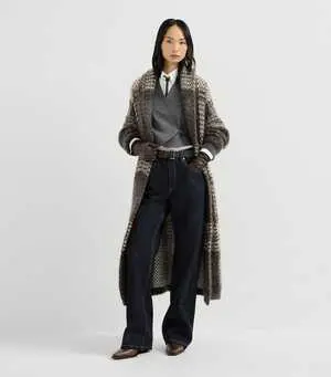 Brunello Cucinelli Tartan Longline Coat