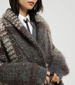 Brunello Cucinelli Tartan Longline Coat
