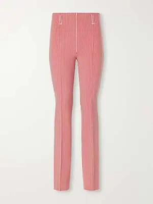 HIGH SPORT Luke Striped Cotton-blend Straight-leg Pants - Ivory