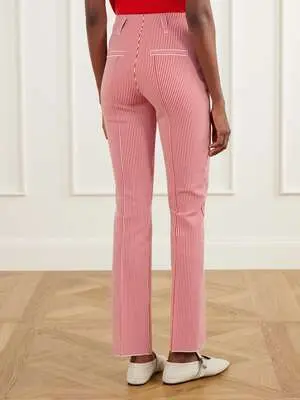 HIGH SPORT Luke Striped Cotton-blend Straight-leg Pants