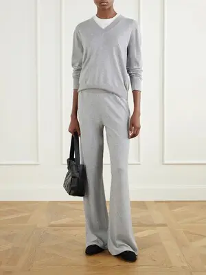 Eterne Cotton And Cashmere-blend Wide-leg Pants