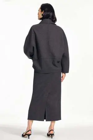 Sachin & Babi Kenna Black Brushed Knit Zip Jacket