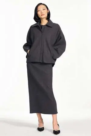 Sachin & Babi Kenna Black Brushed Knit Zip Jacket