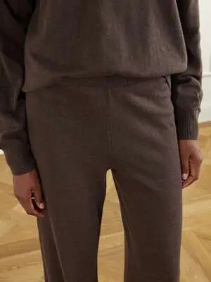 Eterne Cotton And Cashmere-blend Wide-leg Pants