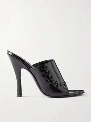 Magda Butrym Embossed Leather Sandals - Black