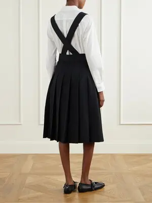 Comme Des Garçons Pinafore Wool Midi Skirt