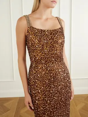 Jenny Packham Sonnet Sequined Tulle Gown