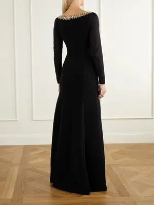 Jenny Packham Jamilia Crystal-embellished Crepe Gown