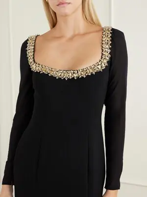 Jenny Packham Jamilia Crystal-embellished Crepe Gown