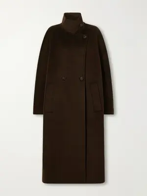 LISA YANG Button Wool And Cashmere-blend Coat - Brown