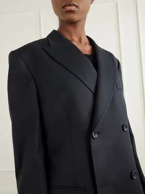 Junya Watanabe Pinstriped Wool-blend Double-breasted Blazer