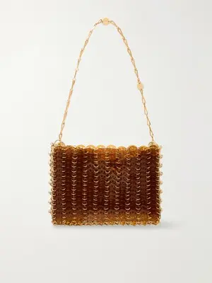 Rabanne 1969 Pailette-embellished Shoulder Bag - Orange