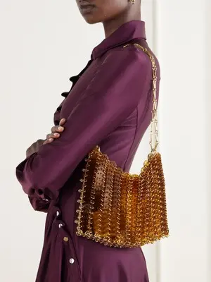 Rabanne 1969 Pailette-embellished Shoulder Bag - Orange