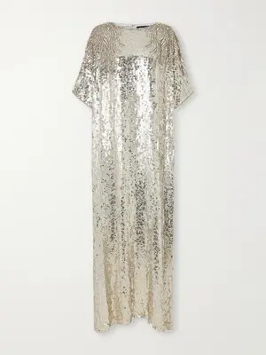 Jenny Packham Kai Sequined Tulle Gown