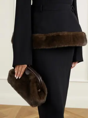 Stella McCartney Flabella Plush Clutch Bag