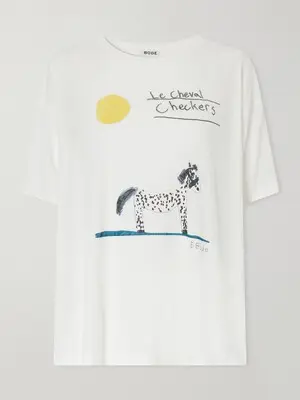 BODE Cheval Printed Cotton-jersey T-shirt - White