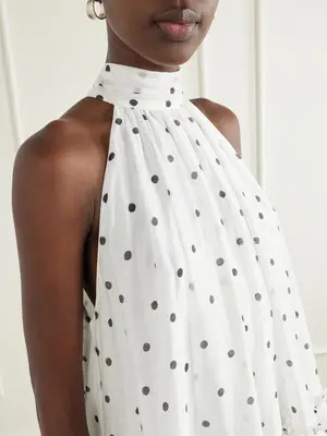 Aje Amily Tiered Polka-dot Lyocell-blend Mini Dress