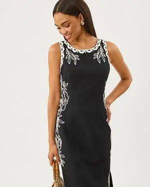 Lilly Pulitzer® Messina Maxi Shift Dress In Fitted With Beading