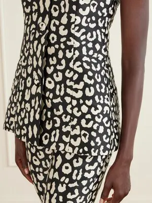 Carolina Herrera Leopard-patterned Jacquard Blouse