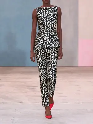 Carolina Herrera Leopard-patterned Jacquard Blouse
