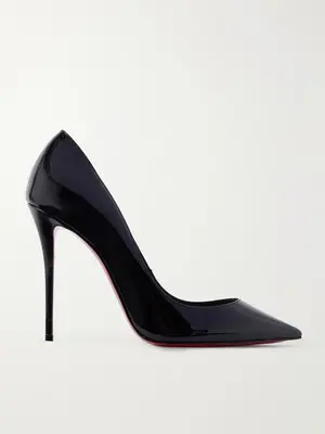 CHRISTIAN LOUBOUTIN La Pigalle 100 Patent-leather Pumps - Black