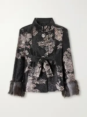 Anna Sui Arcadia Floral-brocade Jacket - Multi