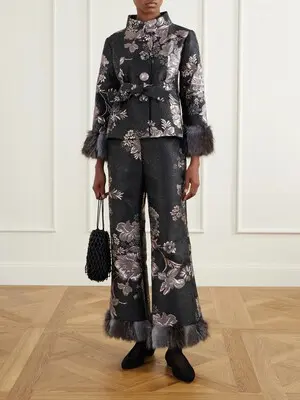 Anna Sui Arcadia Floral-brocade Jacket