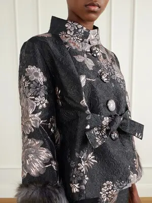Anna Sui Arcadia Floral-brocade Jacket