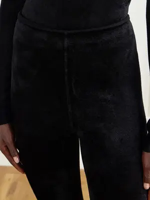 Alaïa High-rise Velvet Leggings