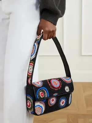 Staud Tommy Bead-embellished Shoulder Bag
