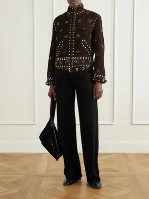 BODE Howard Studded Suede Jacket
