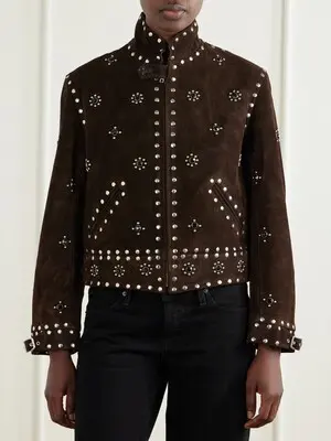BODE Howard Studded Suede Jacket
