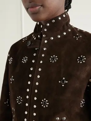 BODE Howard Studded Suede Jacket