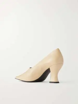Khaite Colleen 75 Leather Pumps - Cream