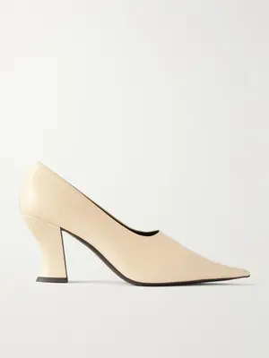 Khaite Colleen 75 Leather Pumps - Neutrals