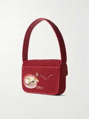 Staud Tommy Bead-embellished Shoulder Bag