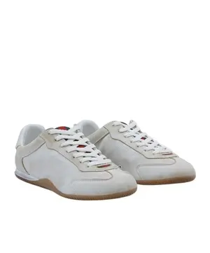Gucci Distressed Effect Lace-up Sneakers - Gray
