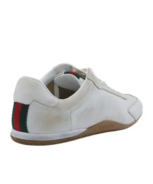 Gucci Distressed Effect Lace-up Sneakers - Gray