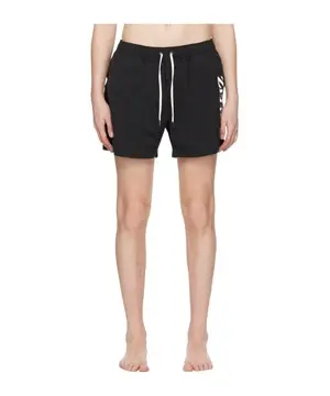 Zegna Drawstring Swim Trunks - Black