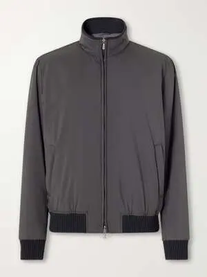 Thom Sweeney Nylon Bomber Jacket - Gray