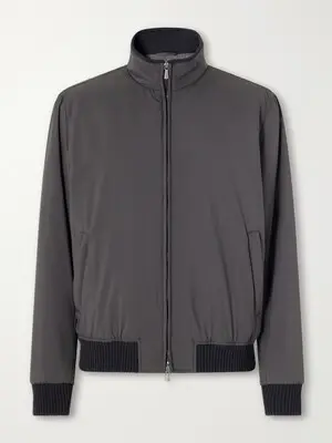 Thom Sweeney Nylon Bomber Jacket - Gray