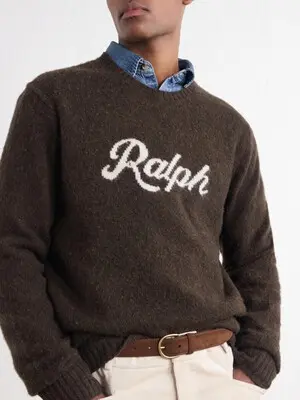 Polo Ralph Lauren Logo-intarsia Wool And Cashmere-blend Sweater