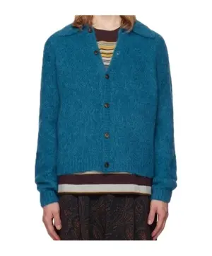 Dries Van Noten Long-sleeve Collared Cardigan