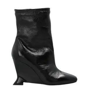 Balmain Zippered Ankle Boots - Black
