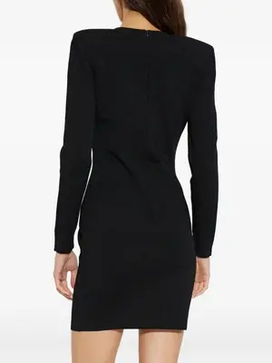 Balmain Button-up Crewneck Mini Dress
