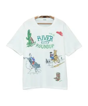 BODE River City Graphic-print T-shirt - Cream
