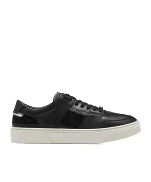 Hugo Boss Leather Casual Sneakers - Black