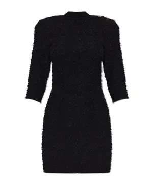 Balmain Long-sleeved Dress - Black
