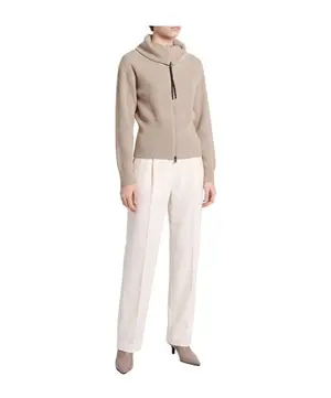 Brunello Cucinelli Solid-color Cashmere Knit Top